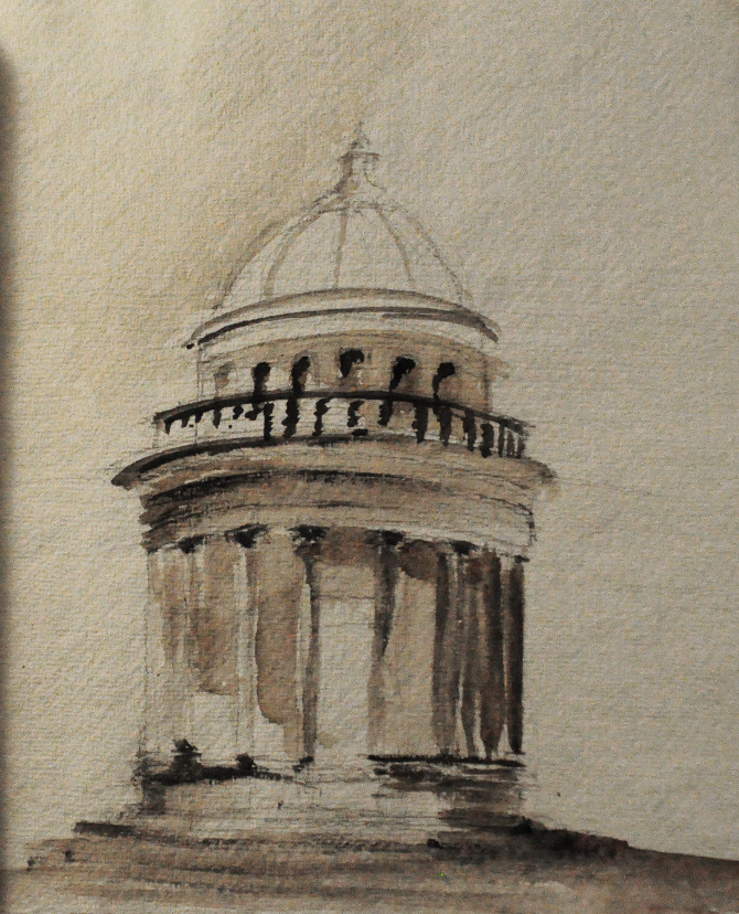 Rome Drawings - Danielle Duryea