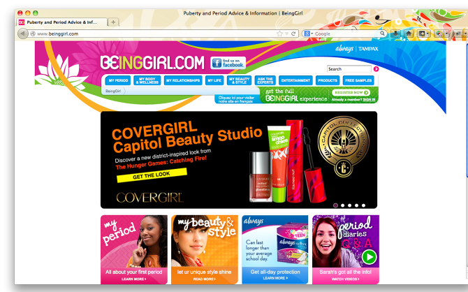 BeingGirl.com October Center Stage Units - Abigayle Peters
