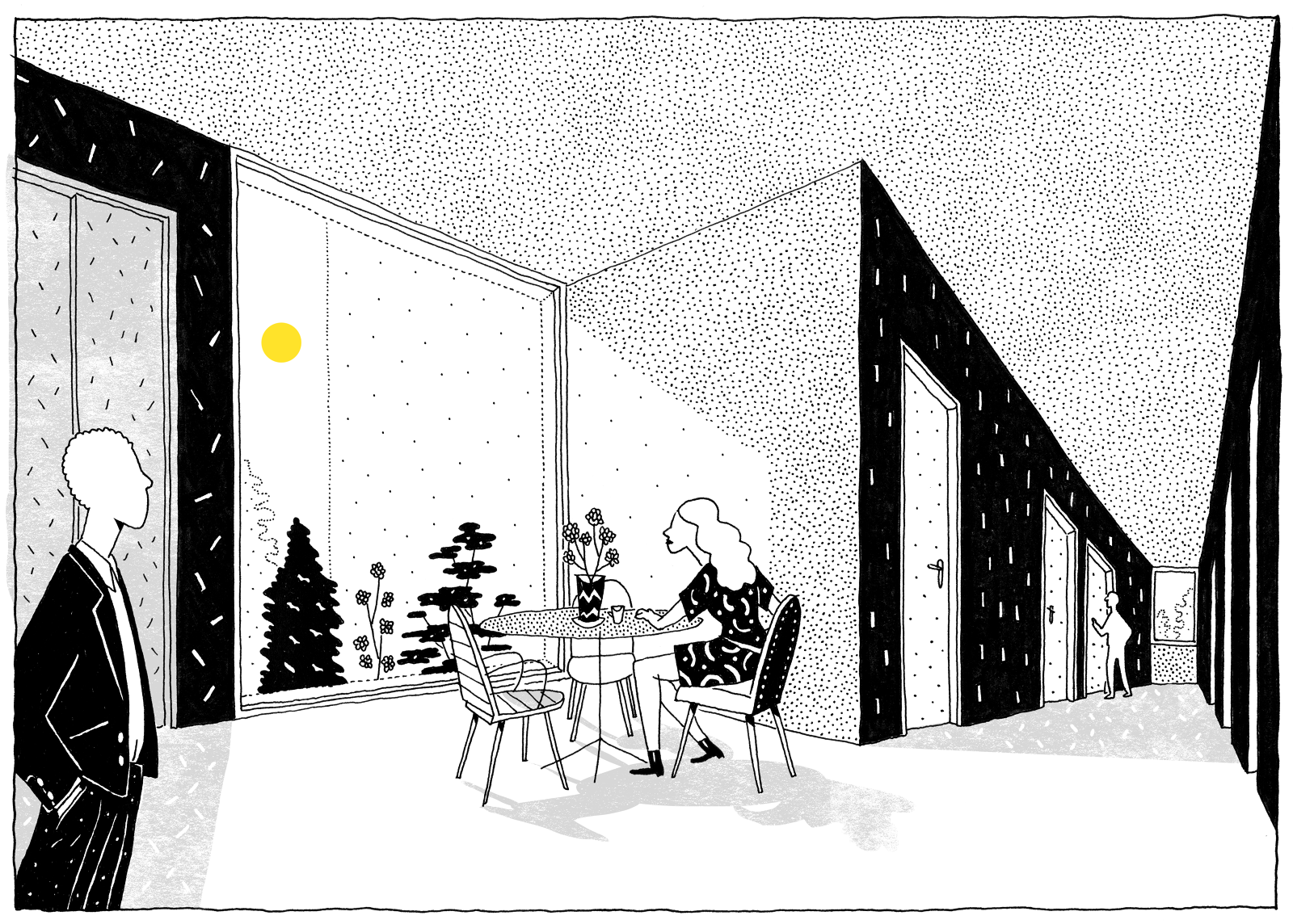 Dessins d'architecture - Intérieur - Thibaut Rassat Portfolio