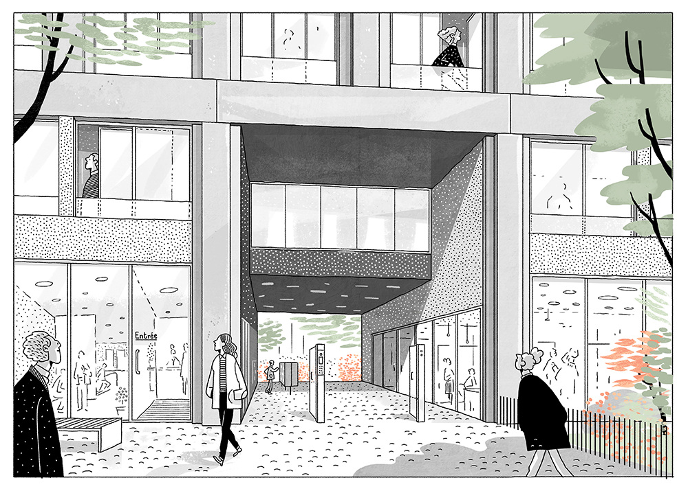 Dessins d'architecture - Intérieur - Thibaut Rassat Portfolio