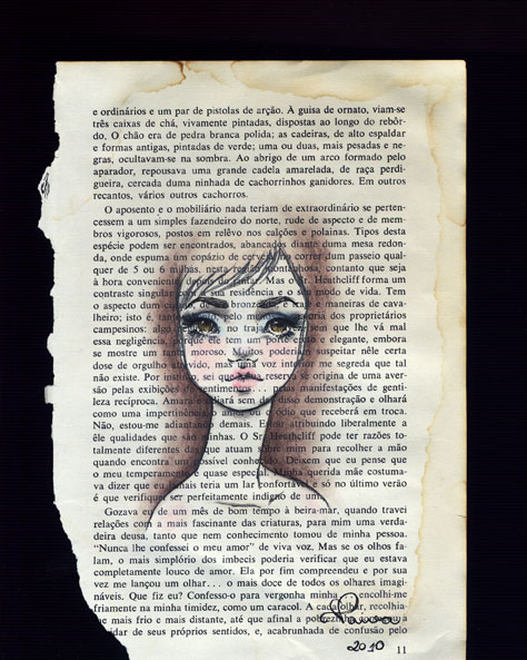 ink + book pages - Clarissa Paiva