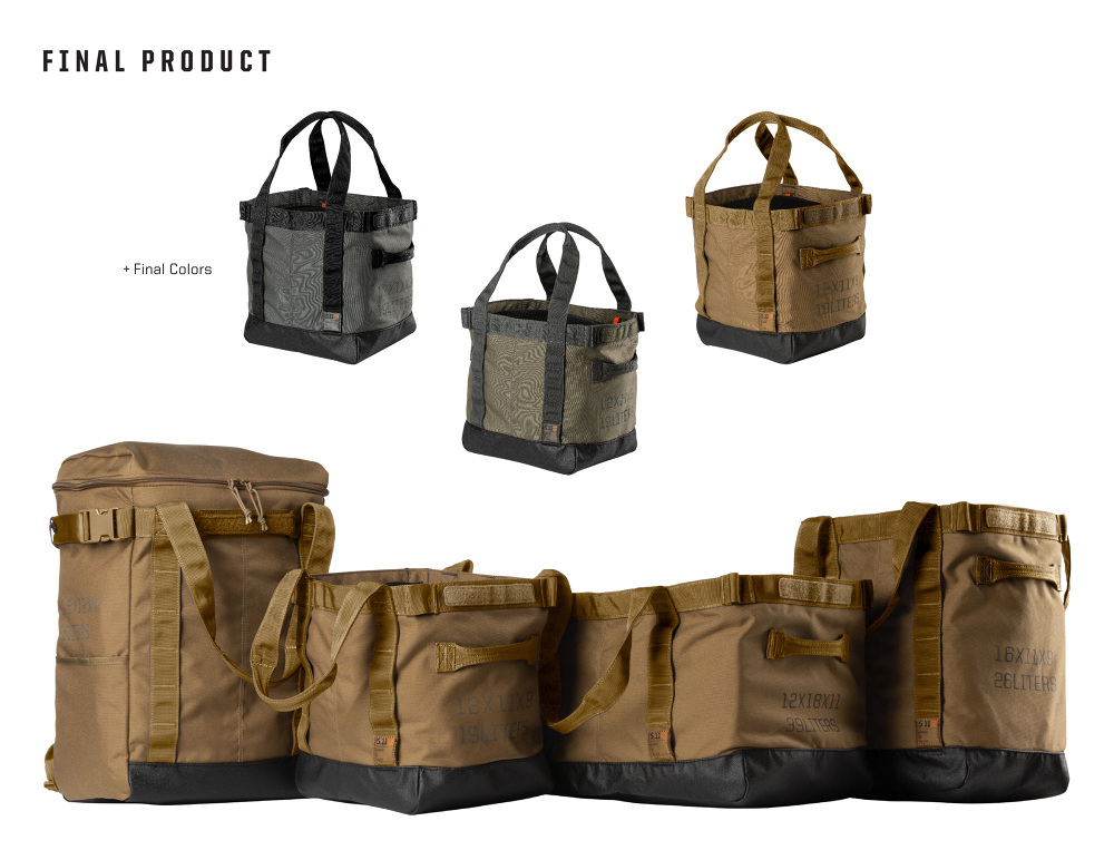 5.11 Load Ready Utility Bag Line - Justin Chambers | Industrial Designer