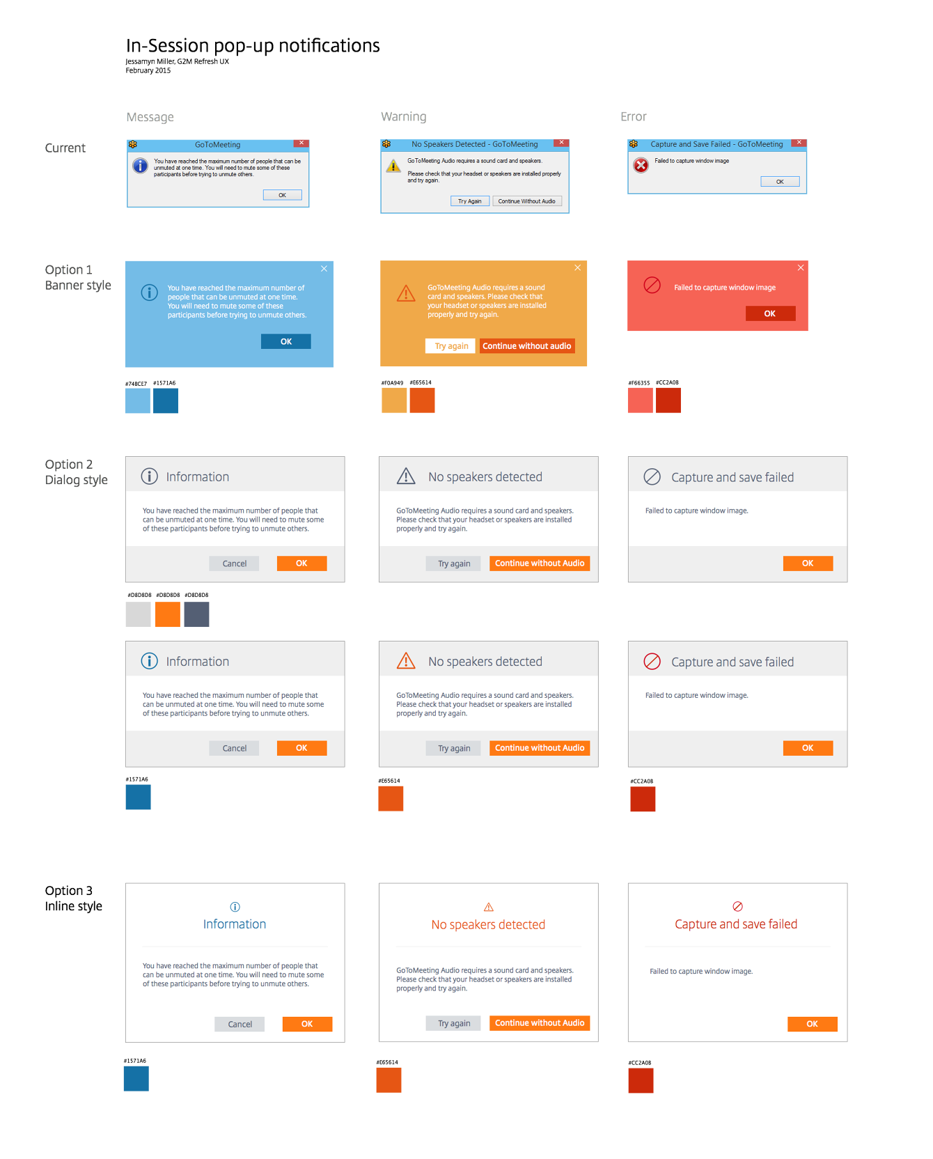 Standard dialog redesign - Jessamyn Miller | user experience design