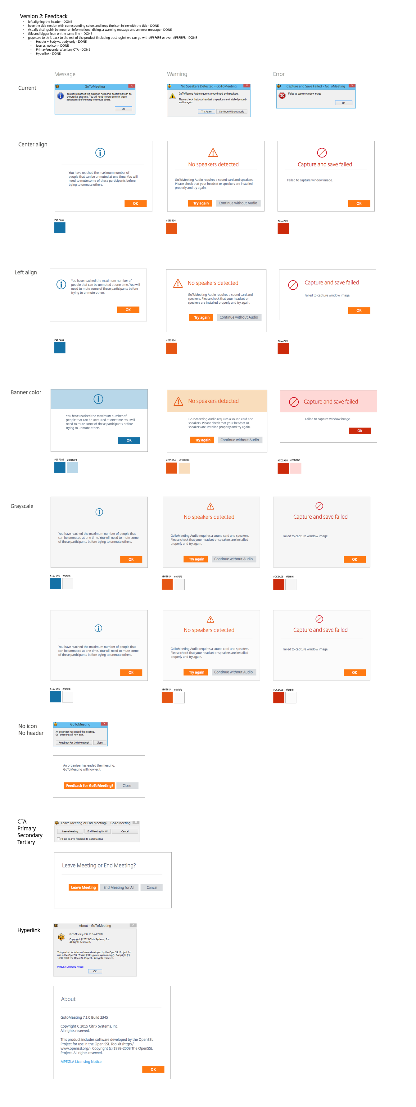 Standard dialog redesign - Jessamyn Miller | user experience design