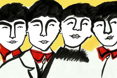 George, Ringo, John and Paul - Julie Mackey Illustration