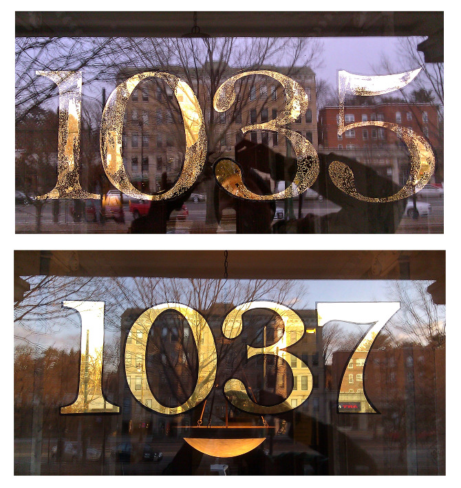 Gold Leaf & Address Numbers - bestdressedsigns.com