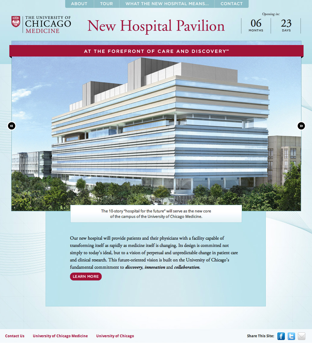 The University of Chicago Medicine | New Hospital Pavilion - Annette Rotz