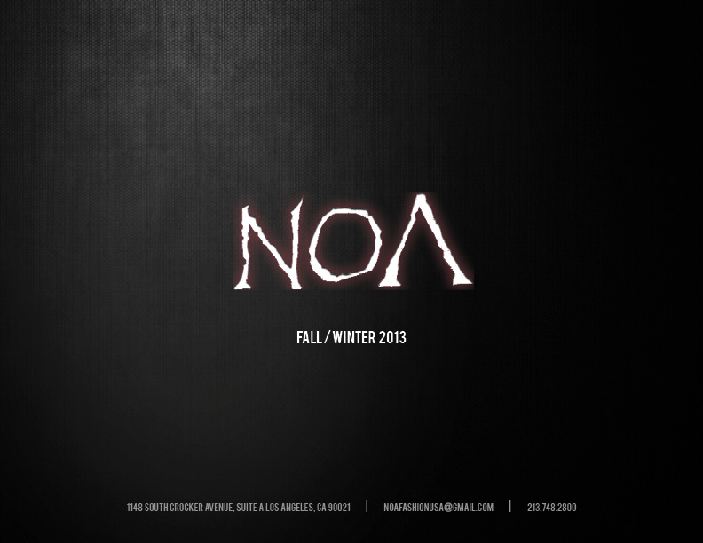 NOA Brand Line Sheet - Jimi Yu