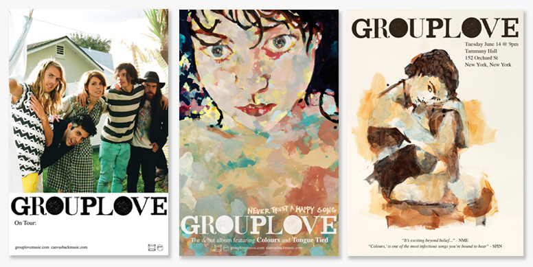 GROUPLOVE / NEVER TRUST A HAPPY SONG - obriski