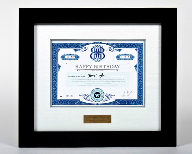 HAPPY BIRTHDAY CERTIFICATE - obriski