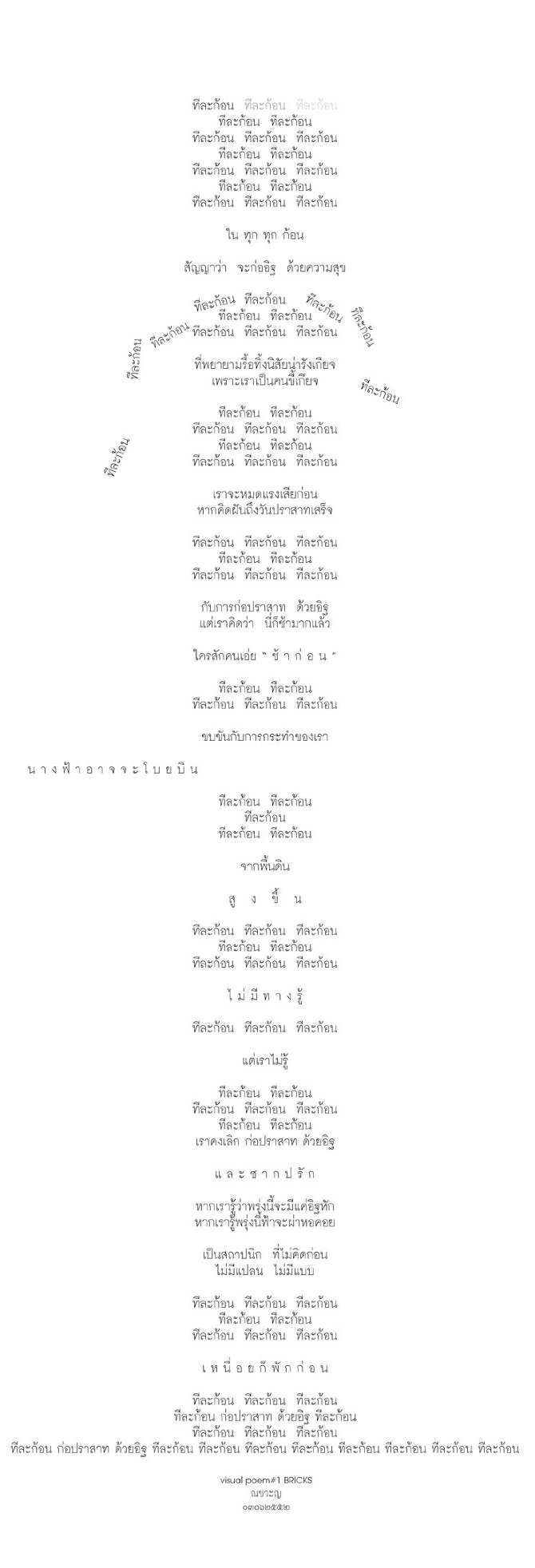 visual poem#1 BRICKS - anizeptic