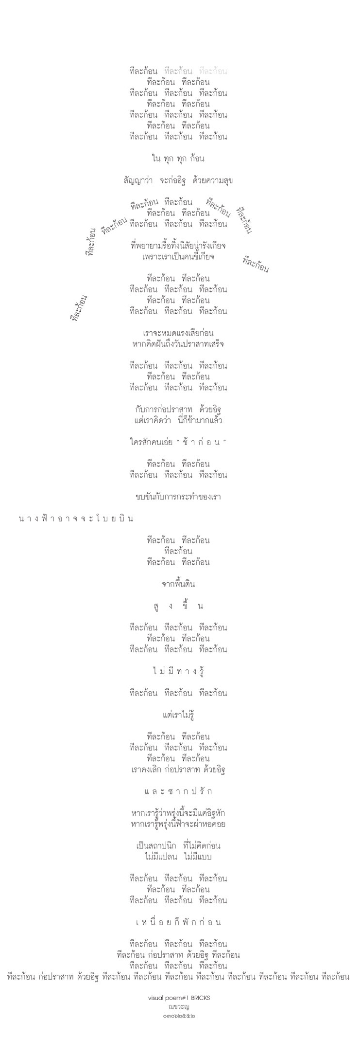 visual poem#1 BRICKS - anizeptic