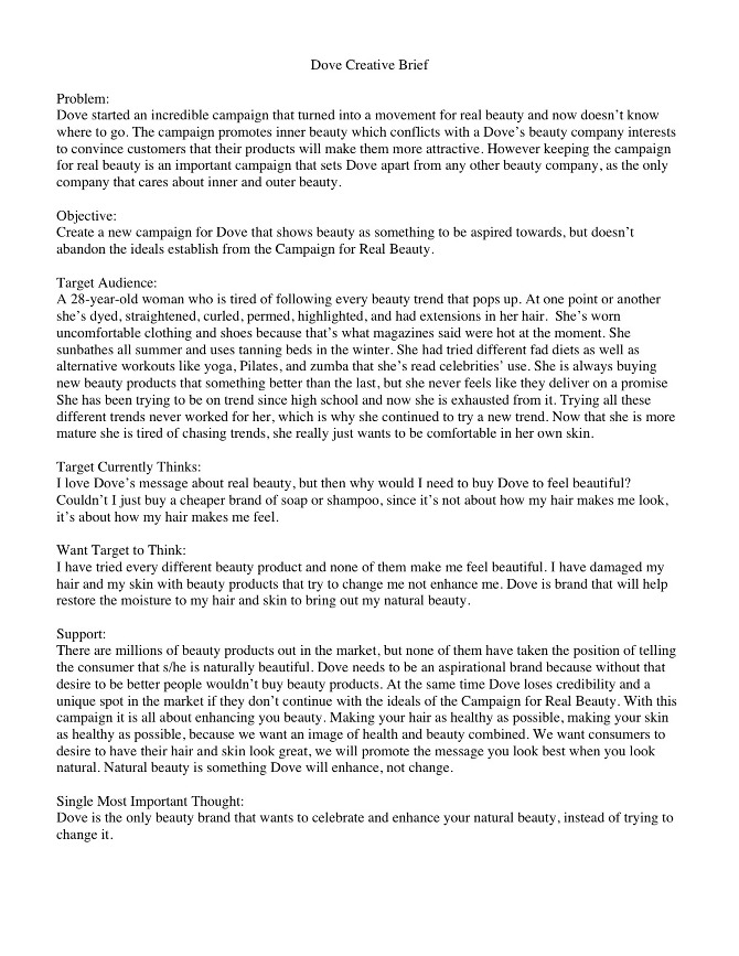 Creative Brief & Mood Board: Dove - Details About Doherty