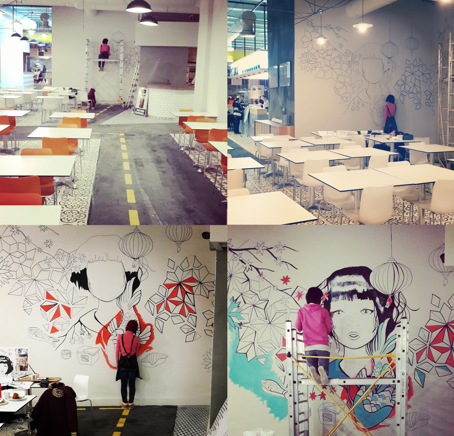 Missushi mural for Flatofis - Gamze Yalcin