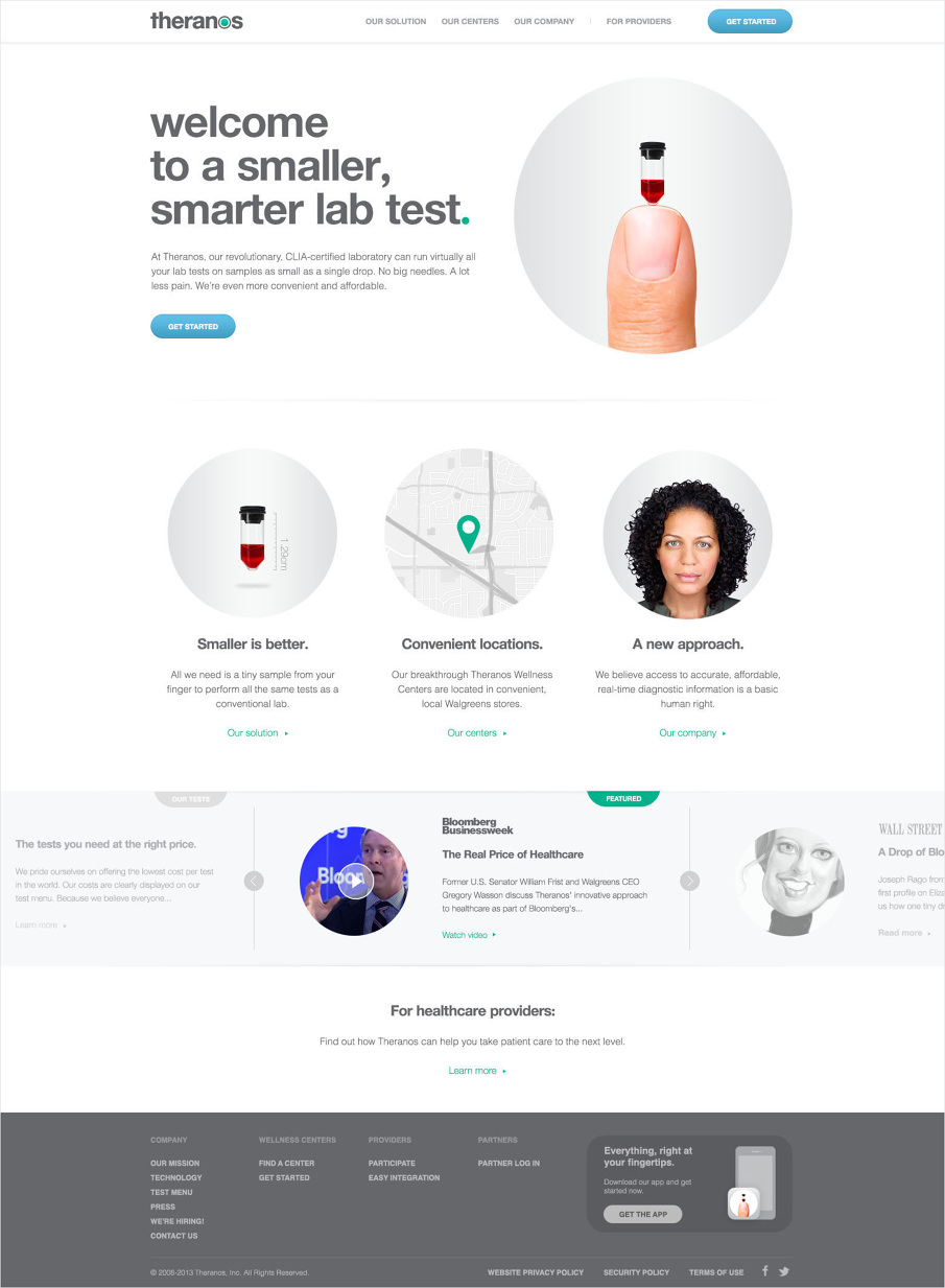 Theranos Website - mjt4d