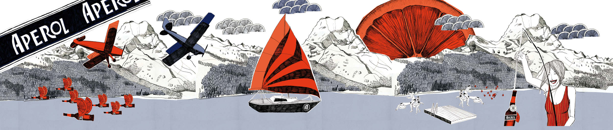 Aperol Snowboard Pitch - www.katrin-schubert.de