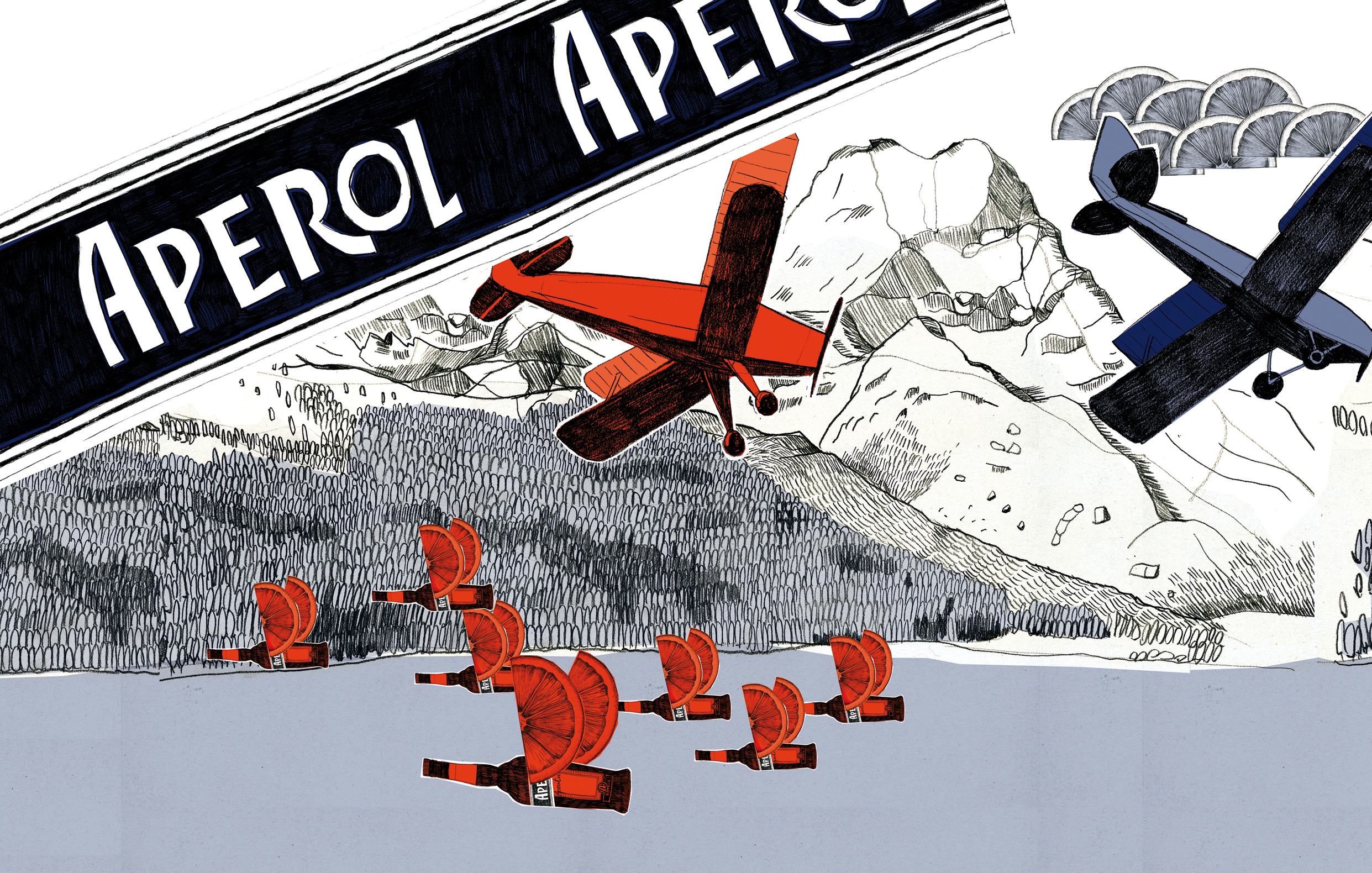 Aperol Snowboard Pitch - www.katrin-schubert.de