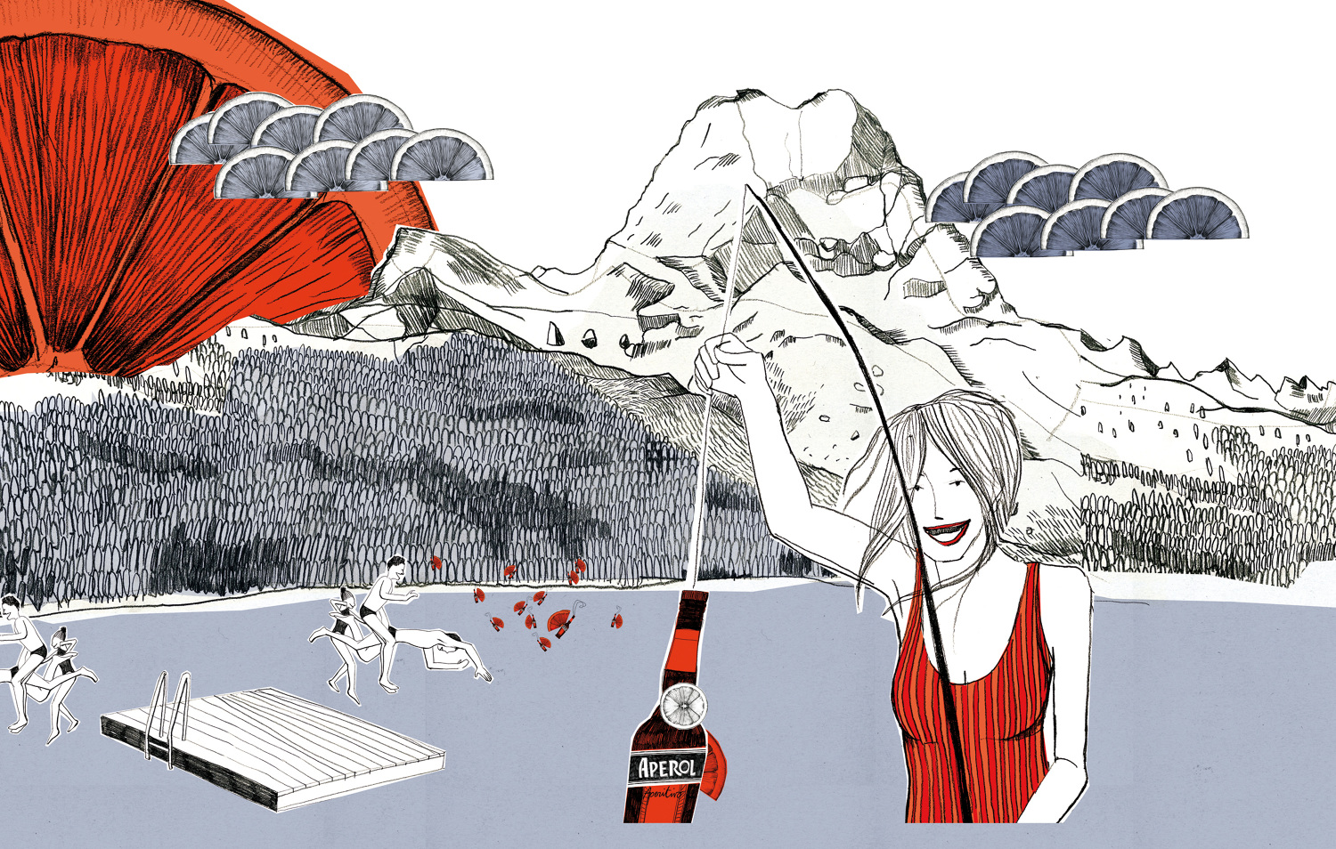 Aperol Snowboard Pitch - www.katrin-schubert.de