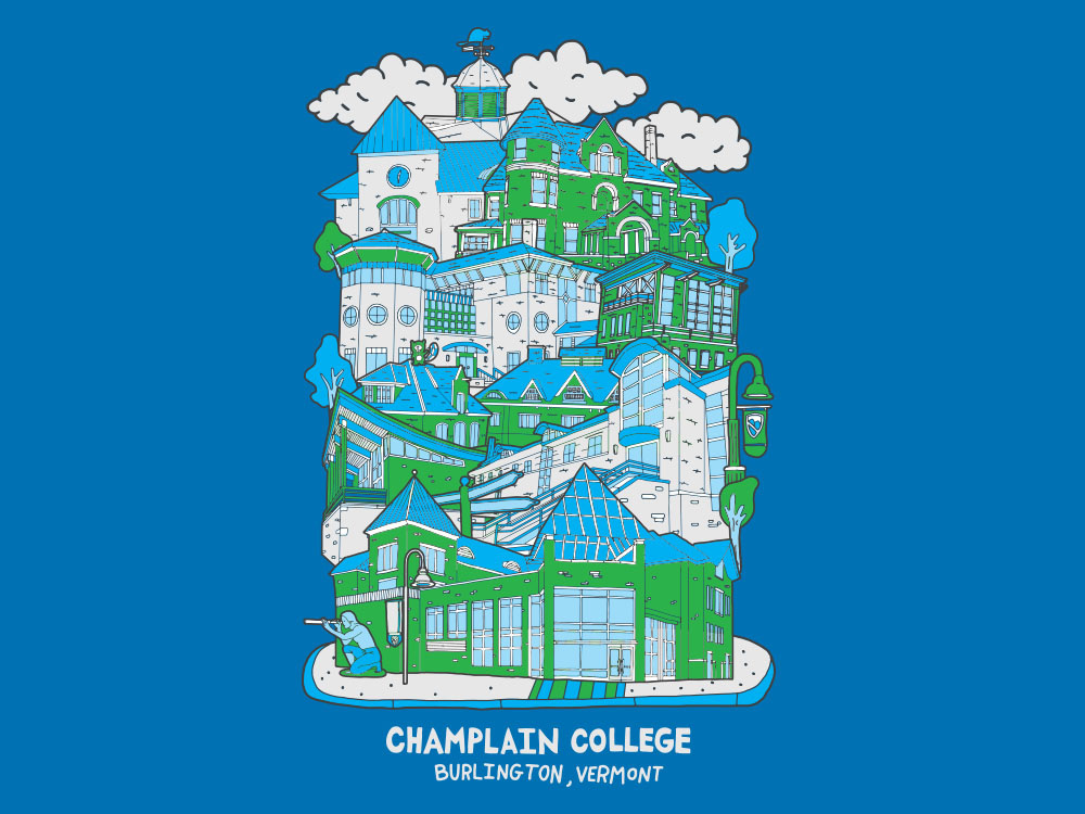 Champlain College Poster - Jamie Tam | Design | Illustration