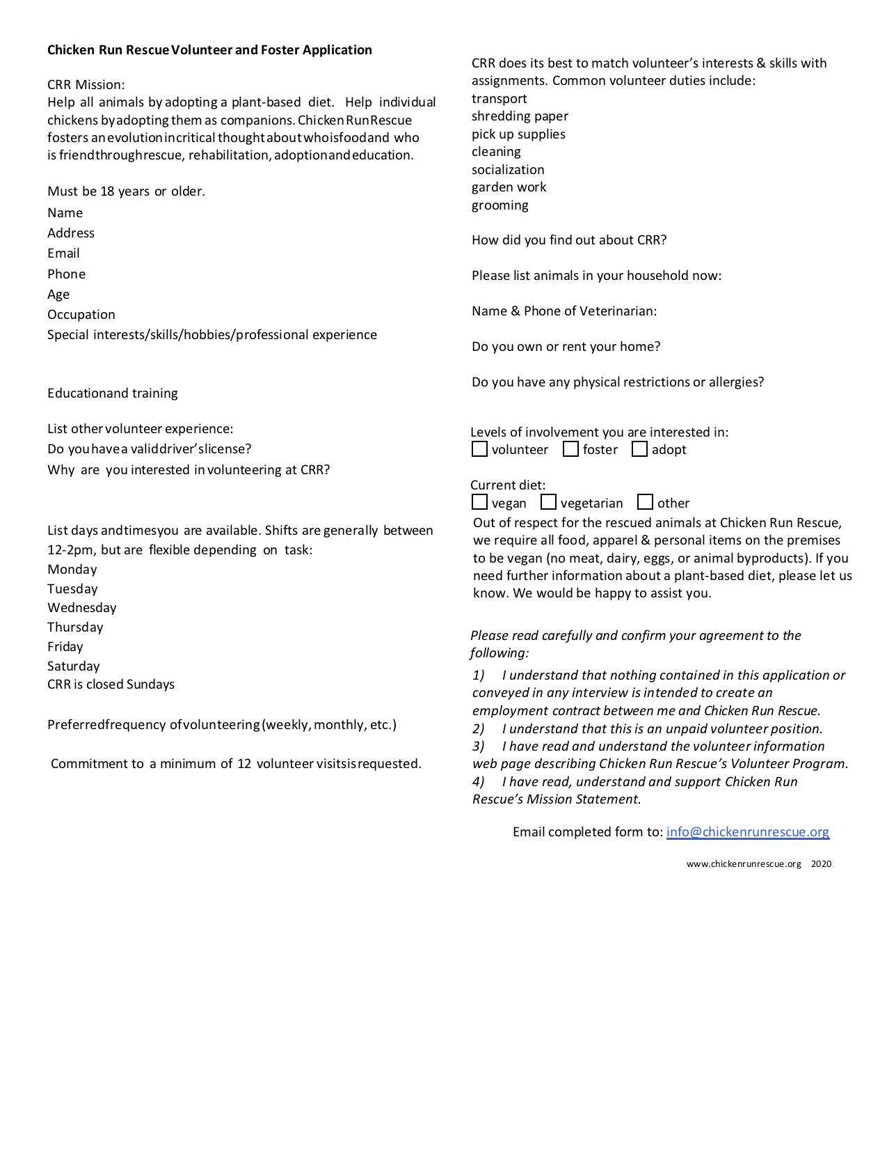 Become a Chicken Foster! - CRR