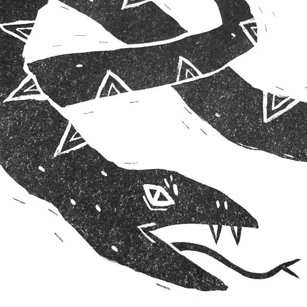 Basic Snake Risograph Print - Allie Doersch