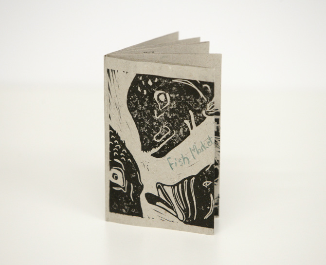 Fish: Linocut and Silkscreen - Helen Woolston