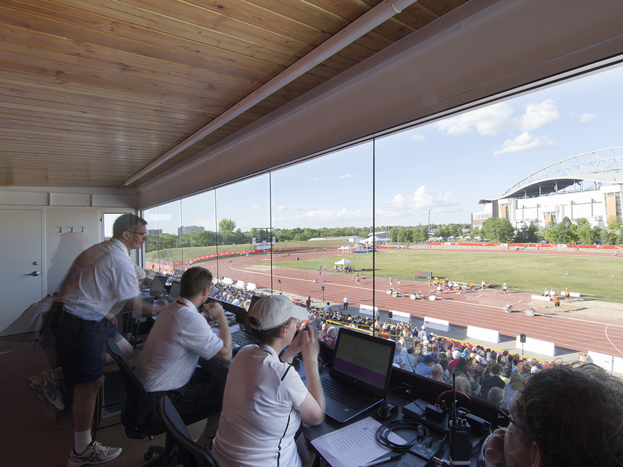 Athletics Manitoba Timing Booth - 1x1 architecture