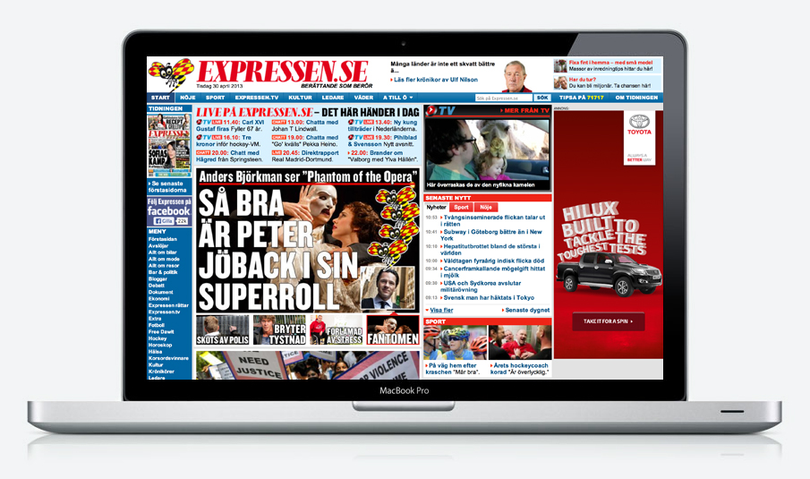 Hilux Scroll Drop Banner - Kristian Luoma / Art Director