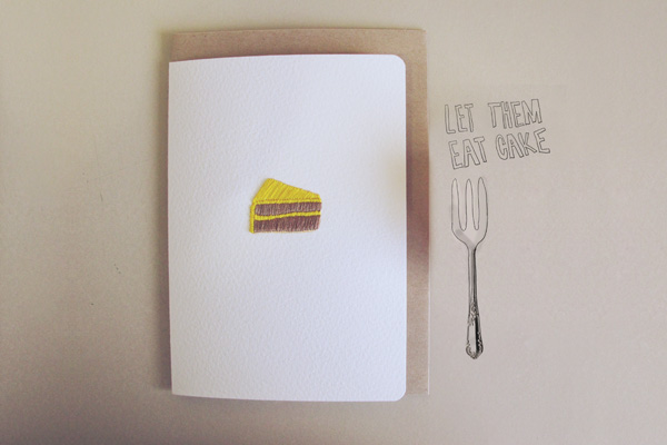 Embroidered cards - the land of fig