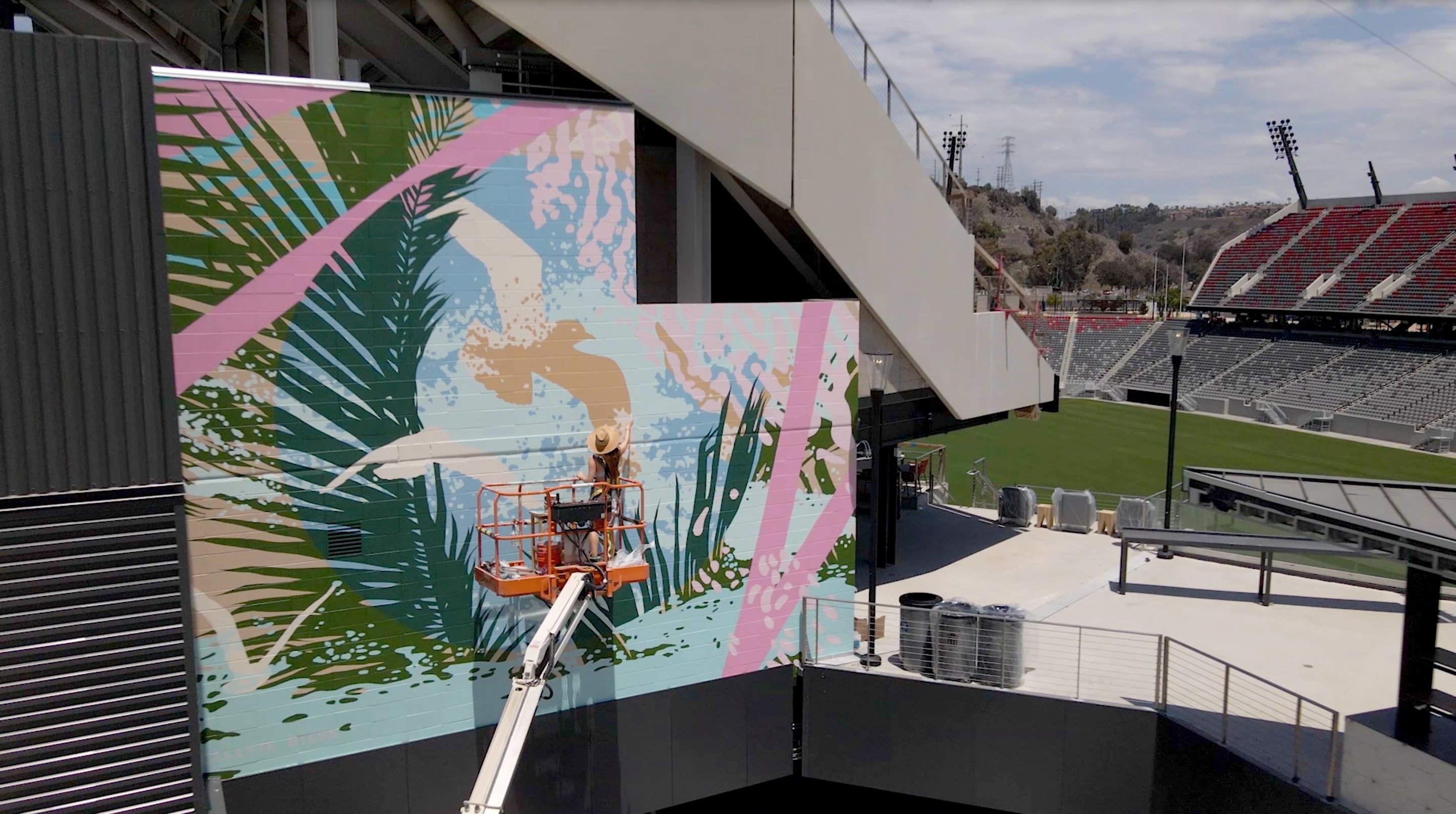 Pacific Shore // Snapdragon Stadium Mural - CELESTE BYERS