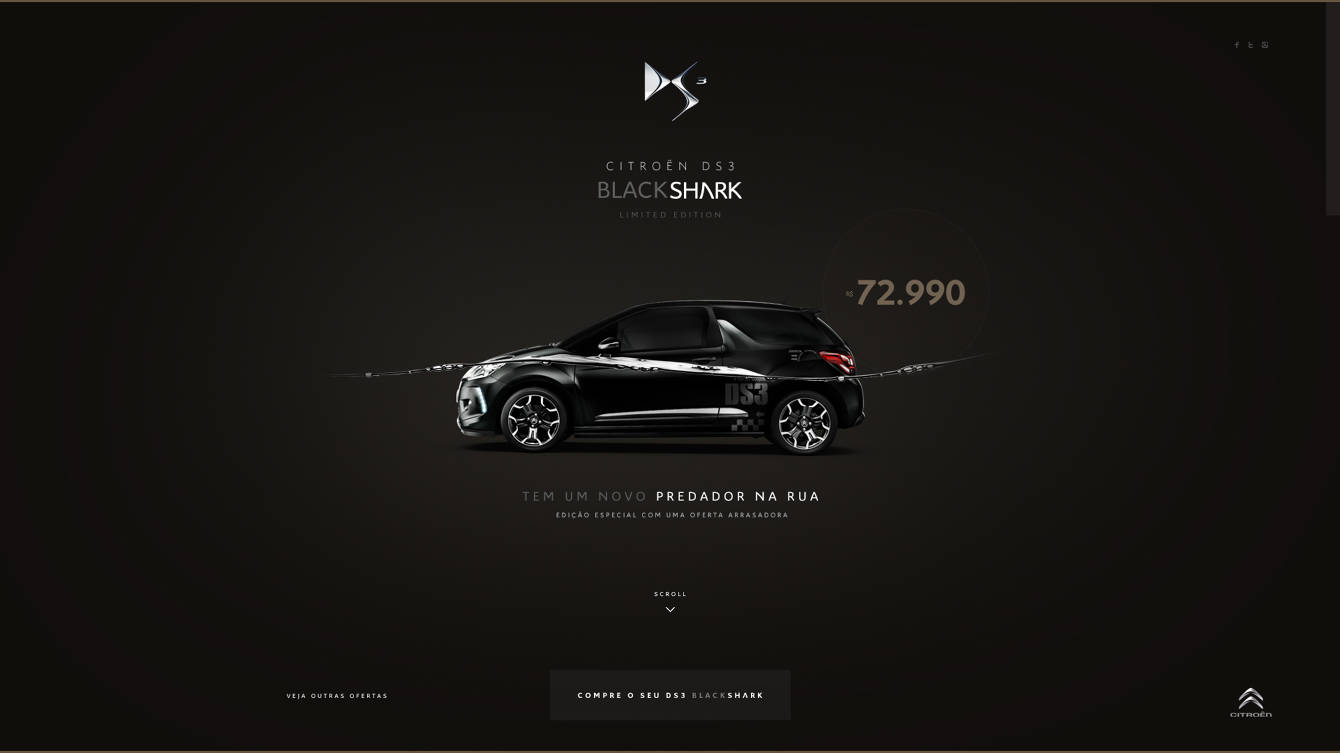 Citroën DS3 Black Shark - Gabriel Seabra // Art direction portfolio