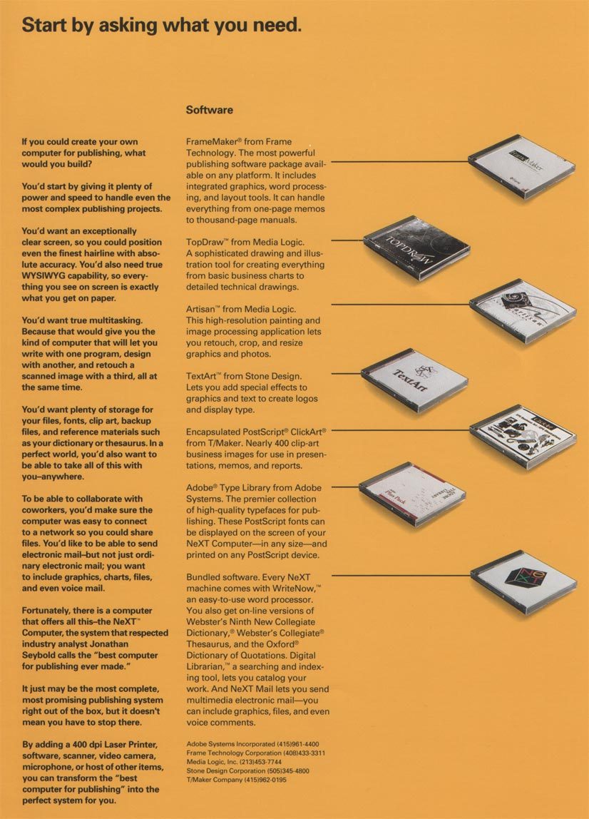 Next Computer Brochure - the FINDER files