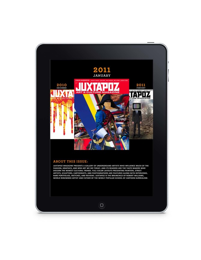 Juxtapoz digital mag redesign - Trent Calloway Graphic Designer