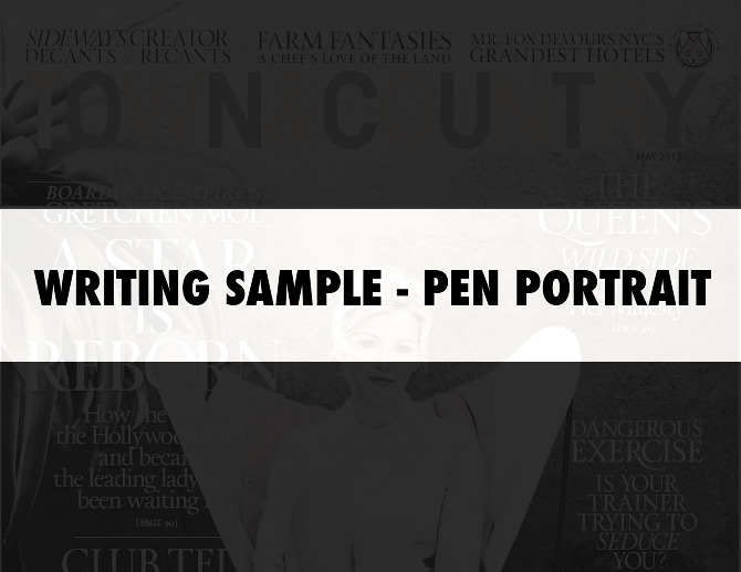 Pen Portrait - Writing Sample - Bjorn Johnson