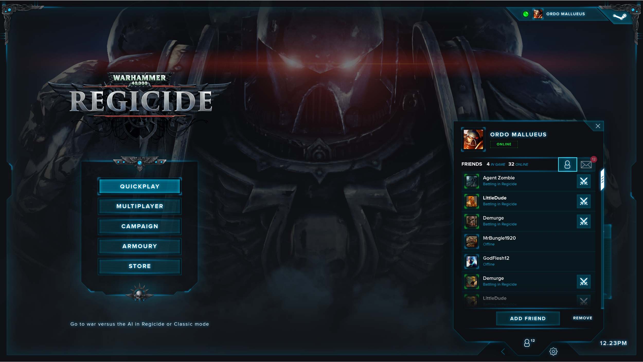 Warhammer Game UI - DamianSimpkins