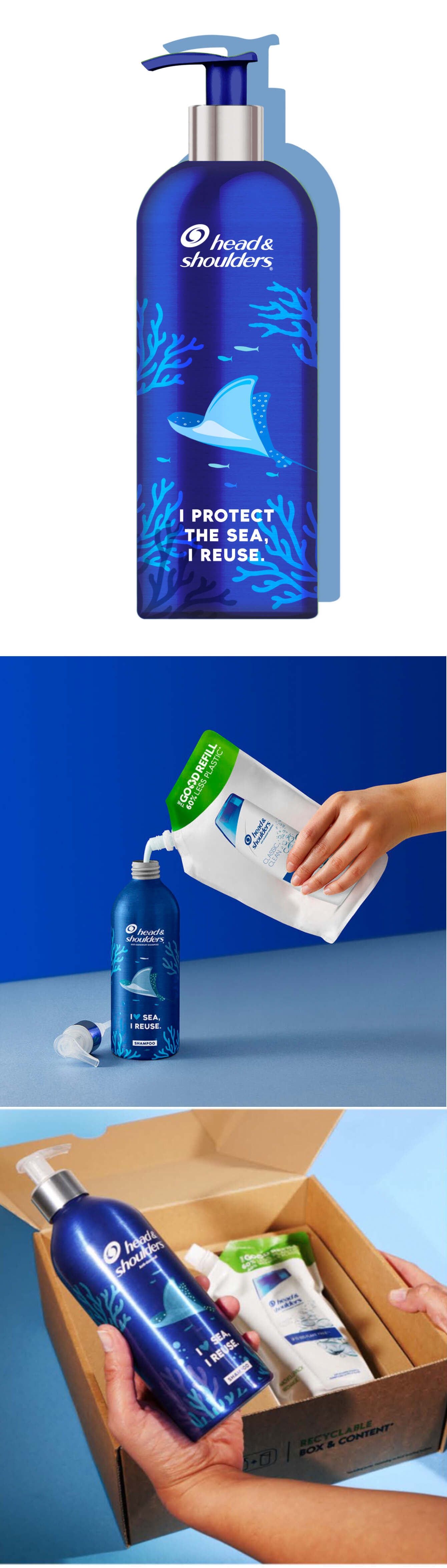 Blue Head And Shoulders Bottle