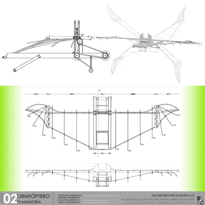 Ornitóptero - diseño y arquitectura