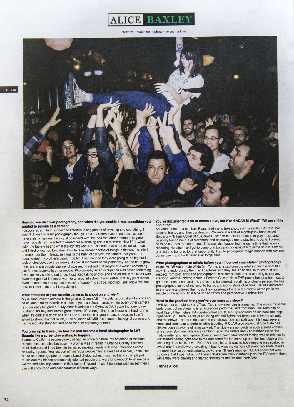 Tearsheets - Alice Baxley