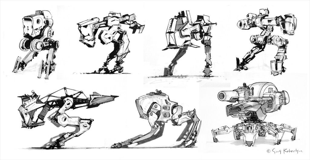 Mechs - DRAWTHROUGH: the personal and professional work of Scott Robertso