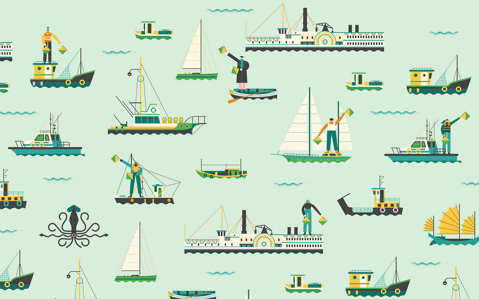 Google Meet - Owen Davey Illustration