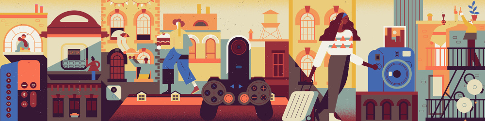 Google Express - Owen Davey Illustration