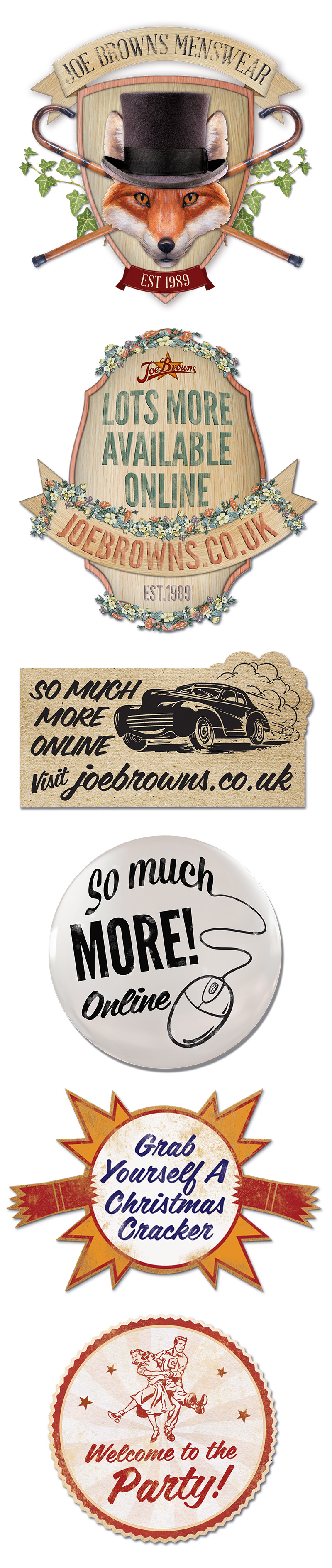 Joe Browns Logos - Milk Club Creative