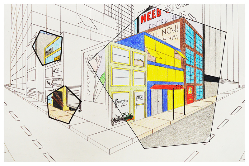 HS Art | 2pt Perspective Cityscape - Fred Lee