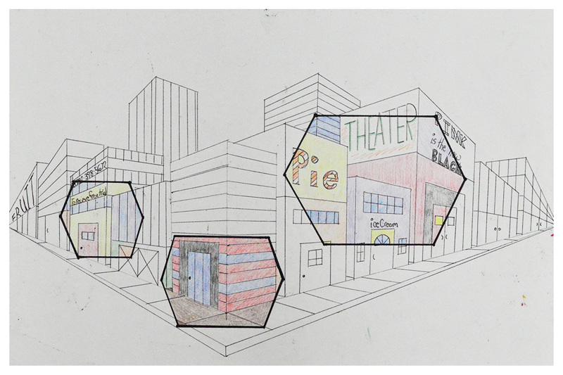HS Art | 2pt Perspective Cityscape - Fred Lee