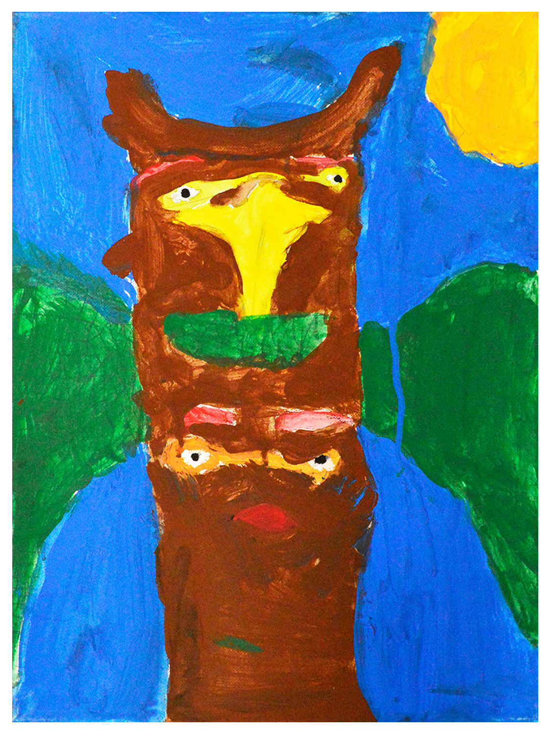 3rd & 4th Grade | Totem Pole Painting - Fred Lee