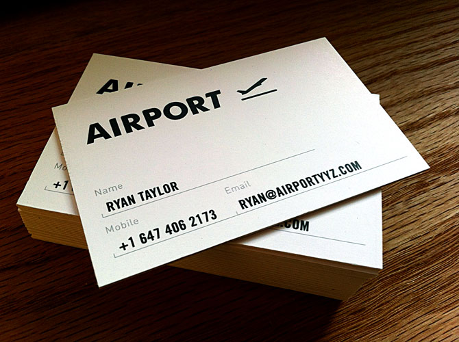 Airport Business Cards - PUSH › Creative Solutions for User Engagement