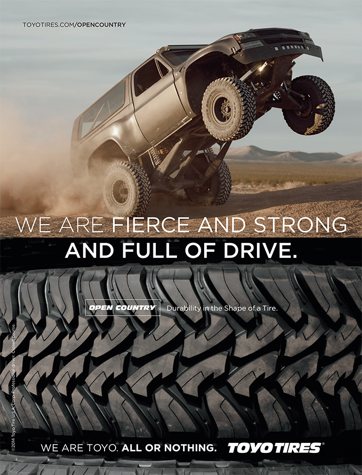 Toyo Tires Magazine Advertising - Emerson Driver Graphic Design