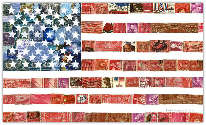 Flags - Rachel Markwick - Fine art & collage