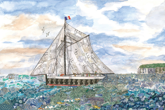 Ships - Rachel Markwick - Fine art & collage