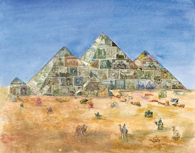 Landmarks - Rachel Markwick - Fine art & collage